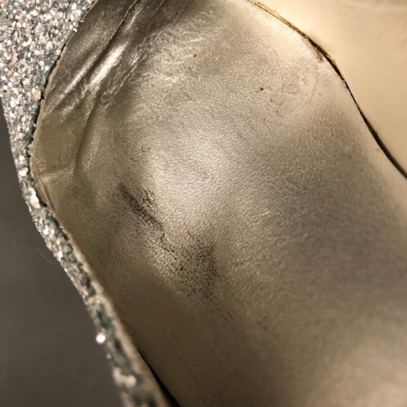 Stuart Weitzman | Shoes | Stuart Weitzman Silver Glitter Heels | Poshmark